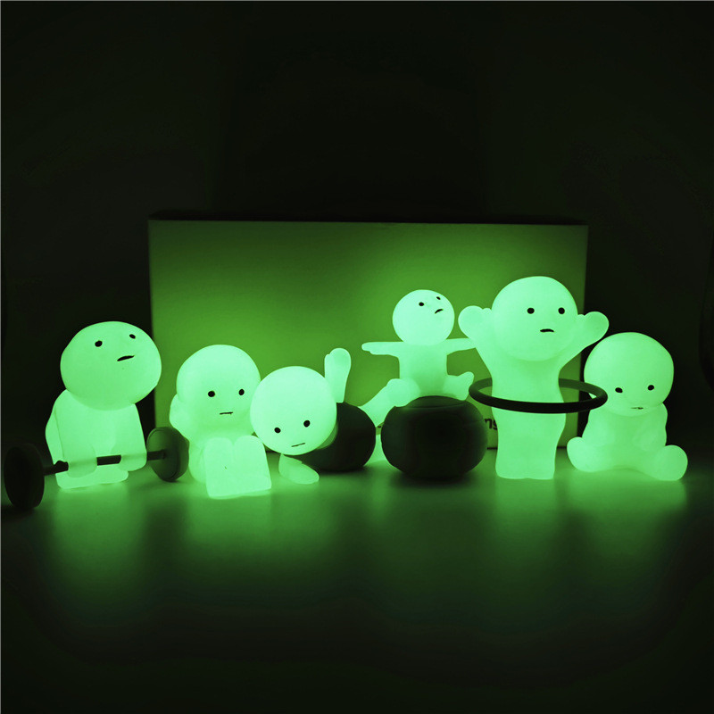 Smiski Exercise series blind box luminous figurine mini figure room ...
