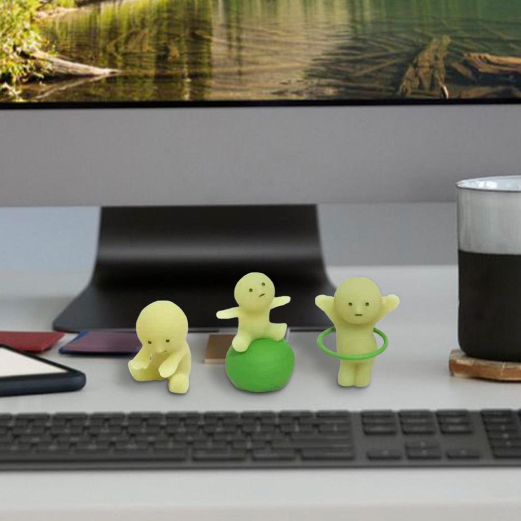 Smiski Exercise series blind box luminous figurine mini figure room ...