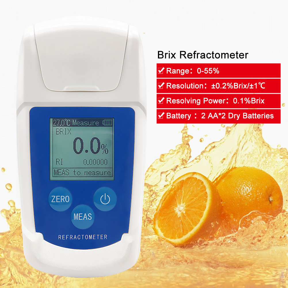 YAGO Handheld Refractometer With Digital Display Of 0-55% Sugar Content ...