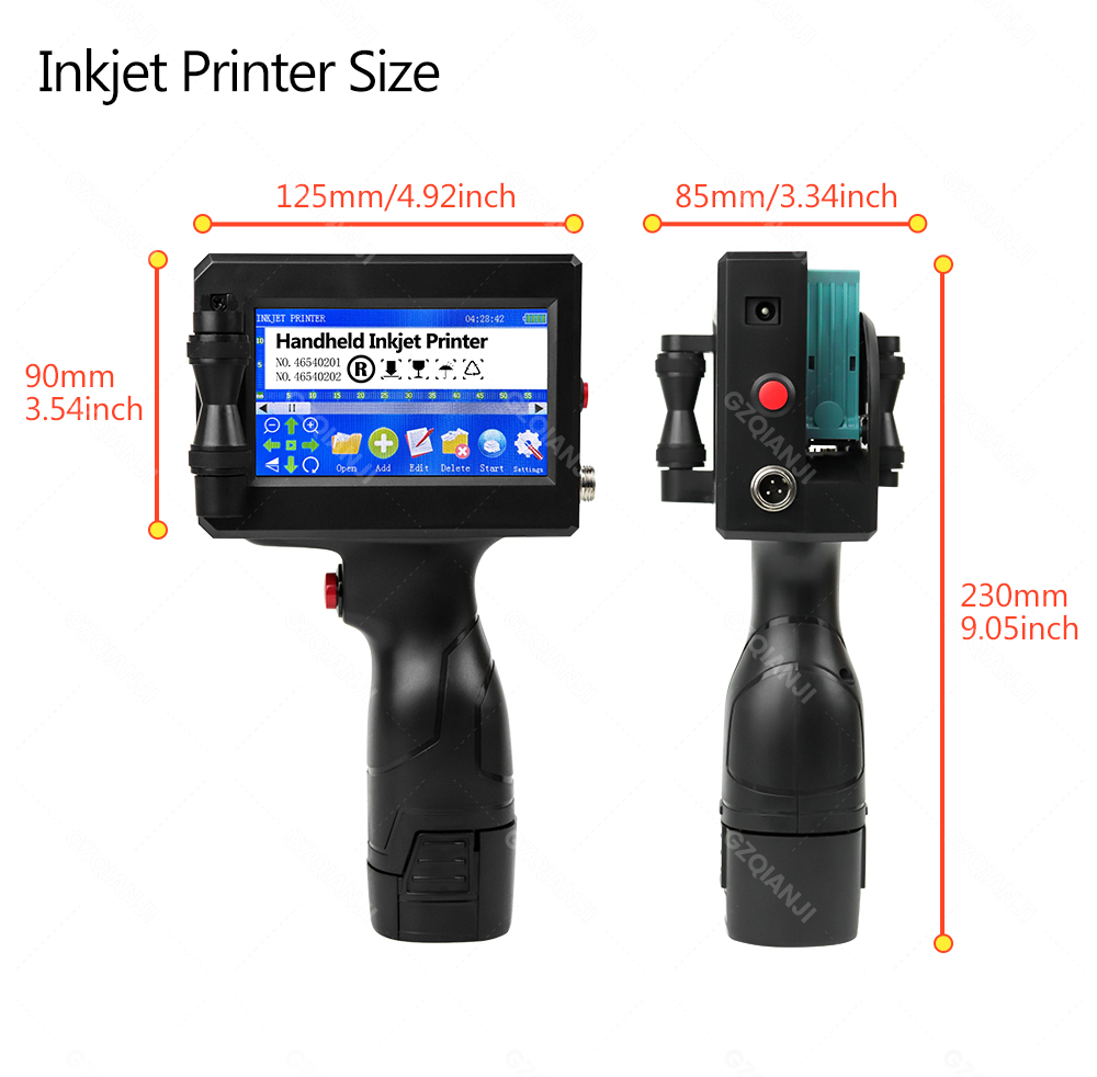 Inkjet Printer Intelligent Handheld Inkjet Printer Date of Manufacture ...
