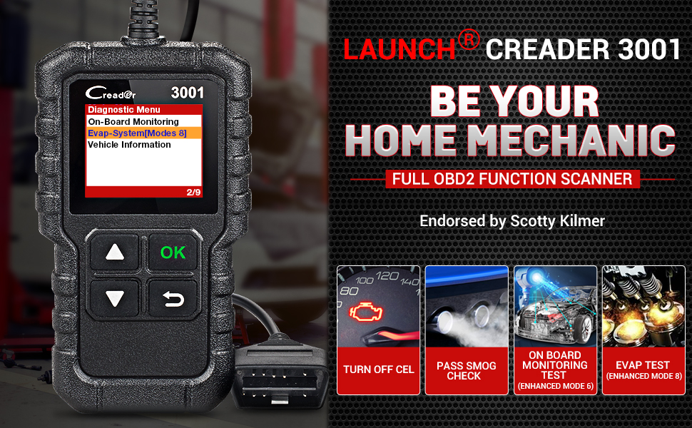 [Spot goods]launch X431 CR3001 auto Full OBD2 OBDII Code Reader Scanner ...