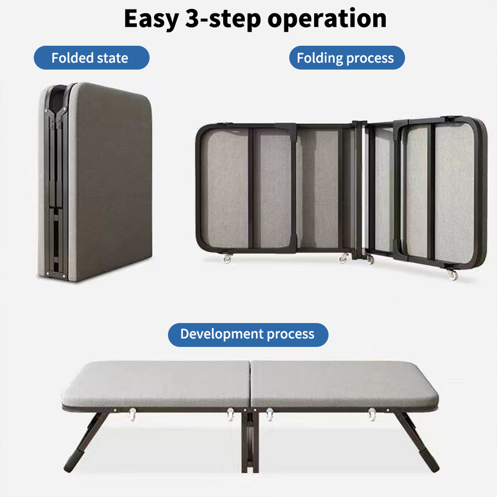 Portable Foldable Bed nap bed office recliner lunch break bed Single ...