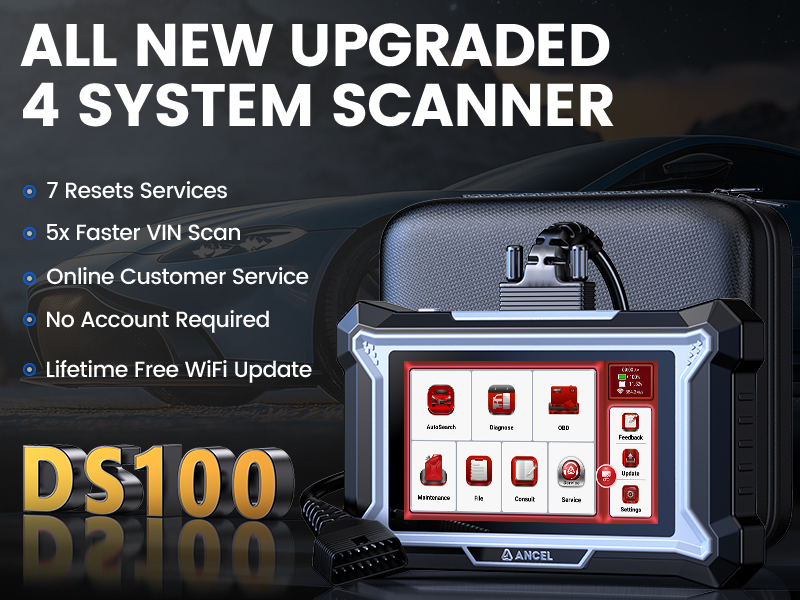 Ancel DS100 Automotive Advanced OBD2 Scanner Engine ABS SRS Transmission System Diagnostic Tool ...