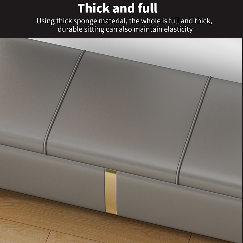 Storage Box Stool Chair Waterproof Leather Footstool Multi-purpose ...