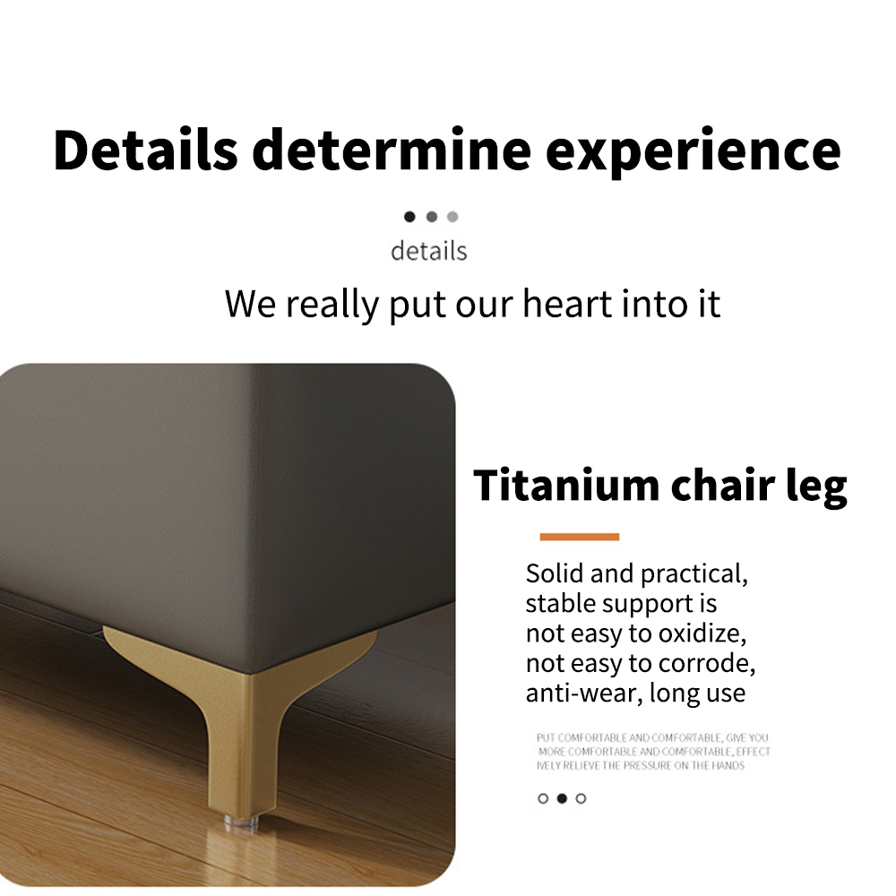 Storage Box Stool Chair Waterproof Leather Footstool Multi-purpose ...