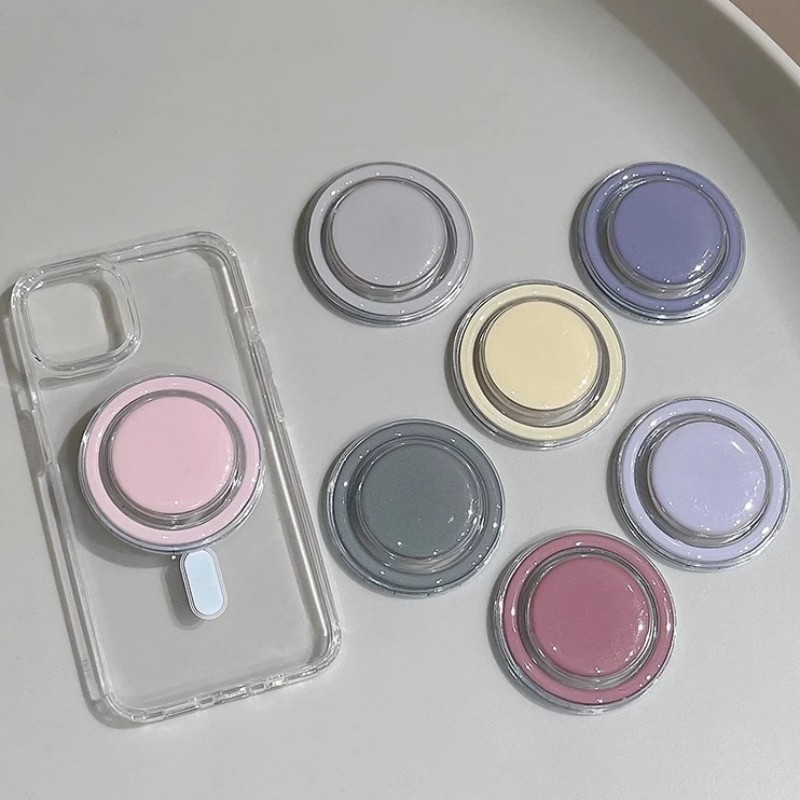 Korean Simple Solid Color Foldable For Magsafe Popsocket Magnetic Phone ...