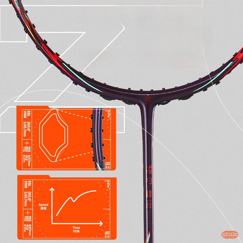 Kawasaki Badminton Racket YUJIAN GALAXY 4U 18-32LBS Full Carbon ...