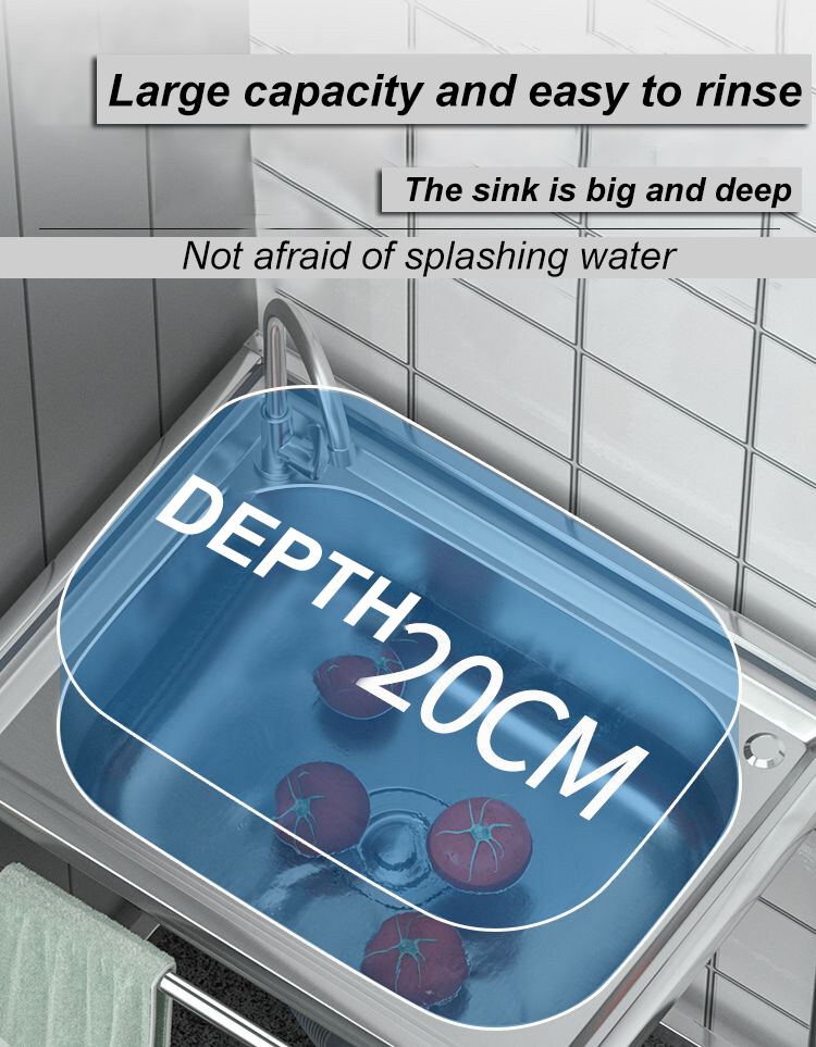 【High quality】 304 Stainless Steel Sink with stand lababo stainless ...