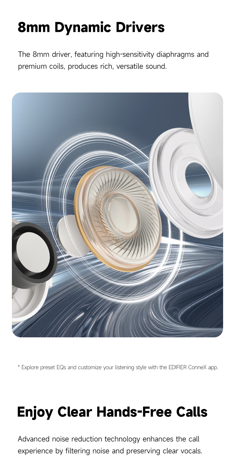 EDIFIER T30 Bluetooth V5.4 Earbuds Active Noise Cancellation Earphones ...