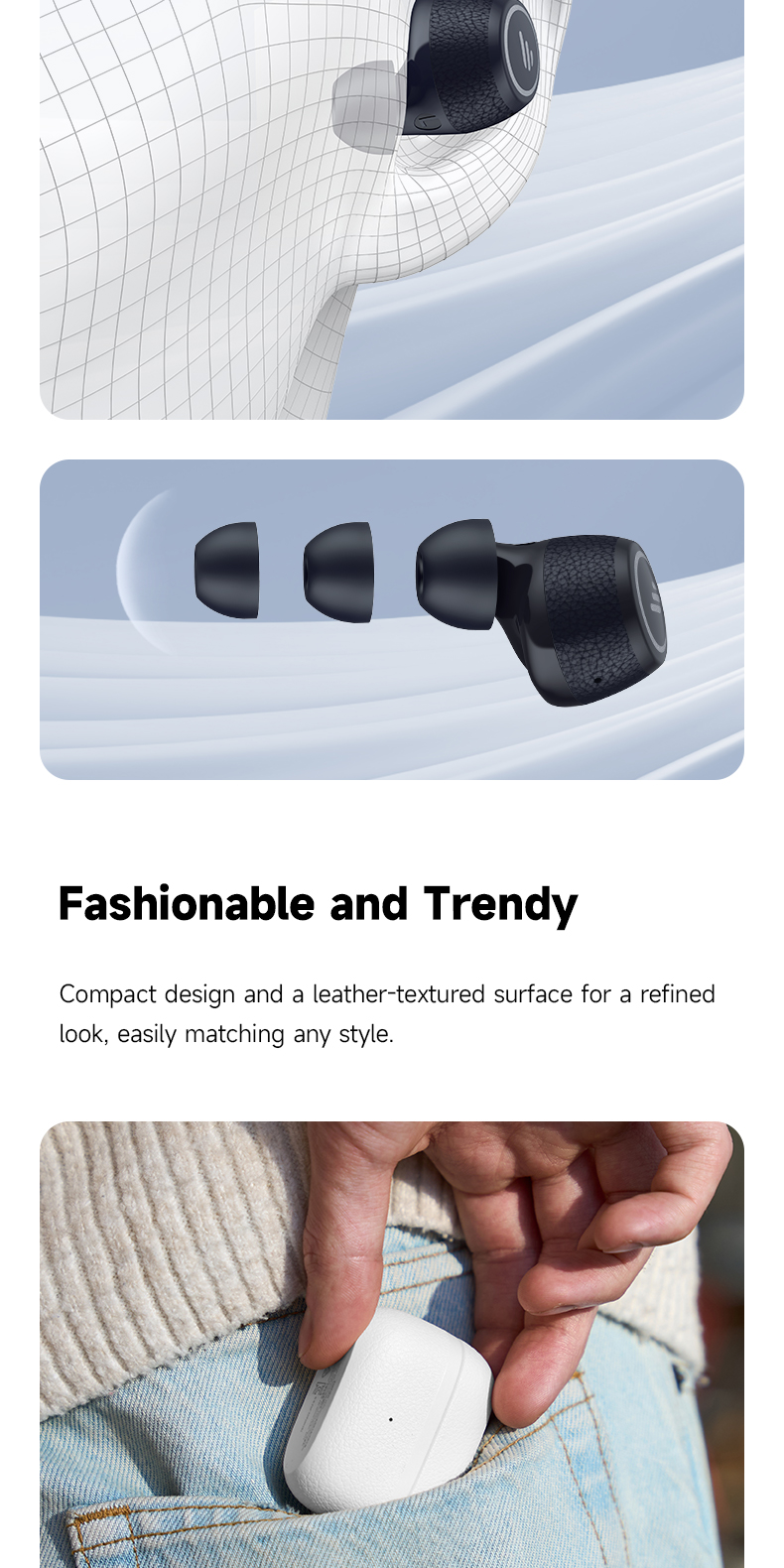 EDIFIER T30 Bluetooth V5.4 Earbuds Active Noise Cancellation Earphones ...