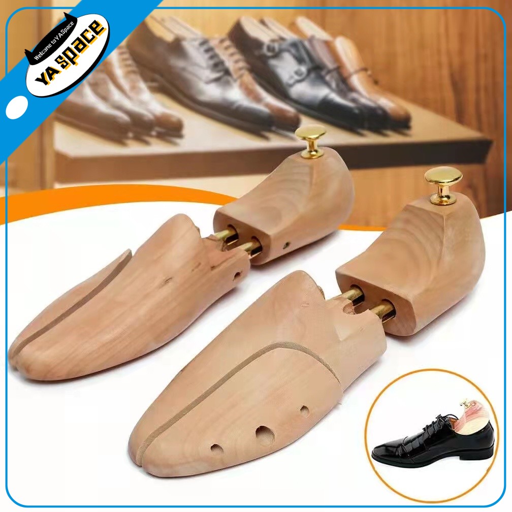 Pair of Adjustable Men Women Cedar Wood Shoe Trees Shaper Wooden ...