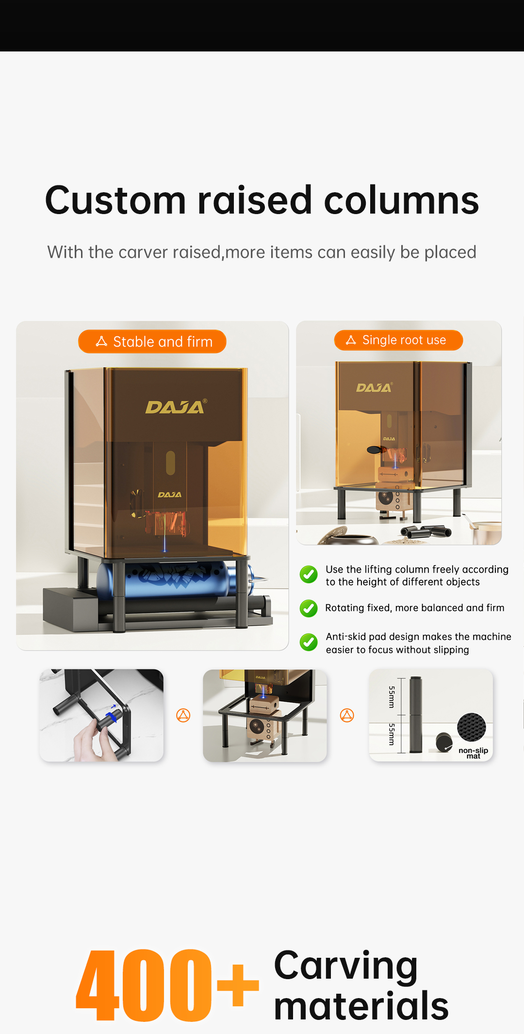 DAJA DJ6 Pro Laser Engraver with Higher Columns Portable Laser ...