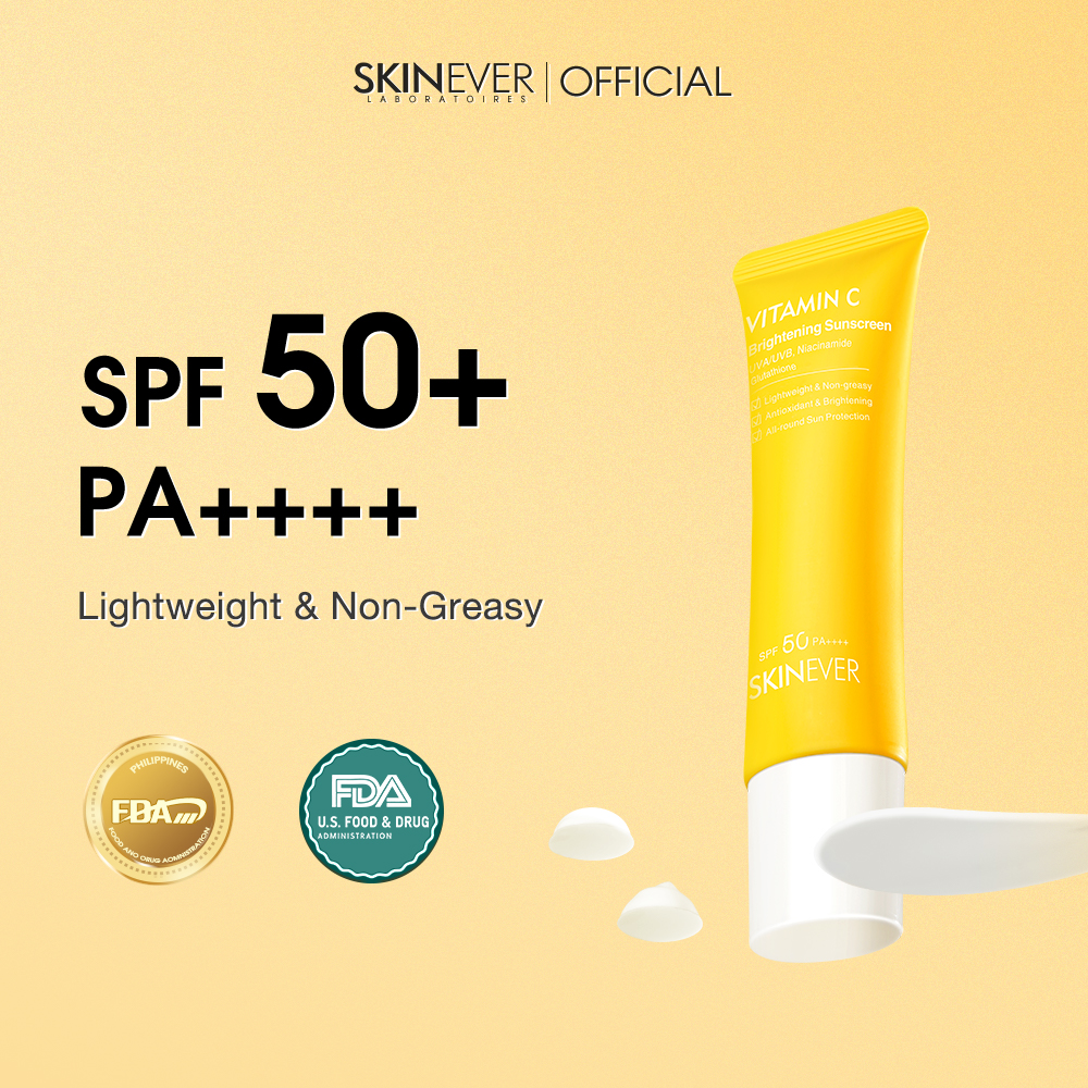 SKINEVER Vitamin C Brightening Sunscreen Waterproof Long Lasting Sun ...