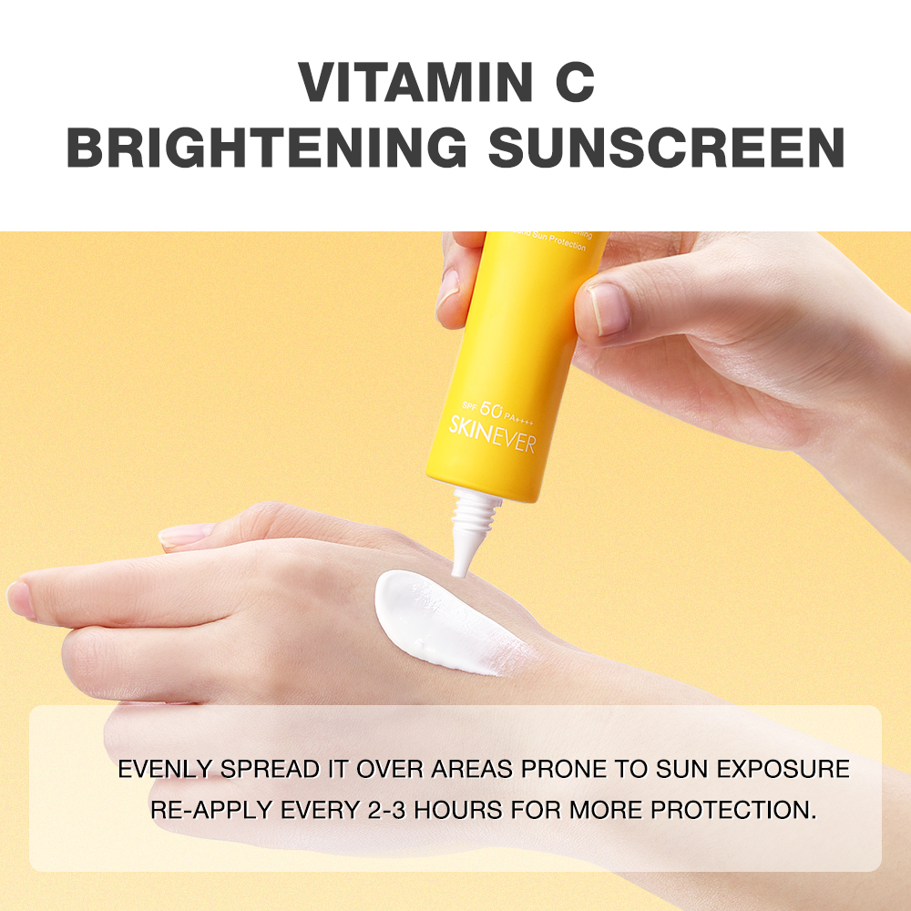 SKINEVER Vitamin C Brightening Sunscreen Waterproof Long Lasting Sun ...