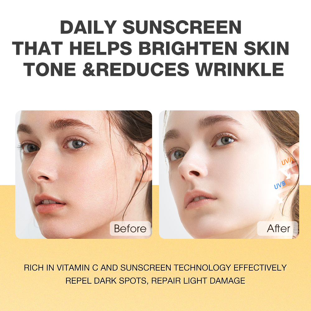 SKINEVER Vitamin C Brightening Sunscreen Waterproof Long Lasting Sun ...