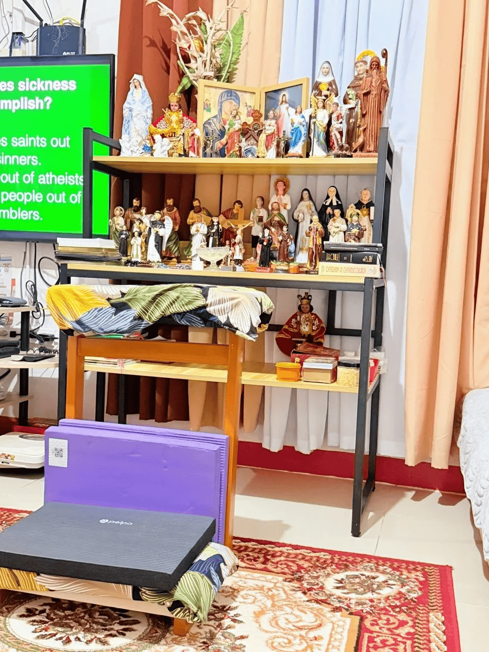 Display Rack Altar Ahelf Rack Console Table For Living Room Wood Altar ...