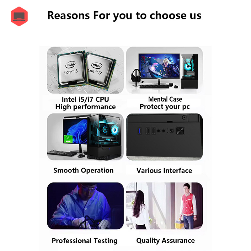 Intel Core i5/i7 Desktop Computer Full Set Quad-Core 8 Thread 16GB RAM ...