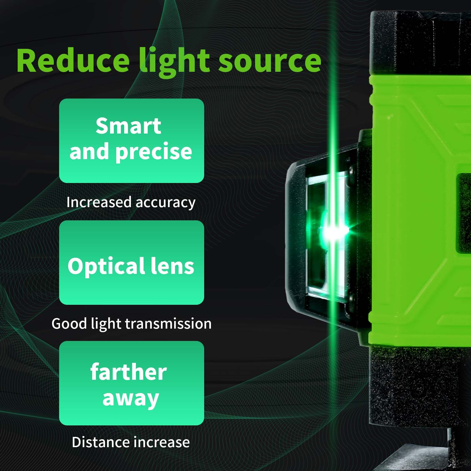 【COD】8/12Line 360° Rotating 3D/4D Green Laser Level: 12-Line Horizontal ...