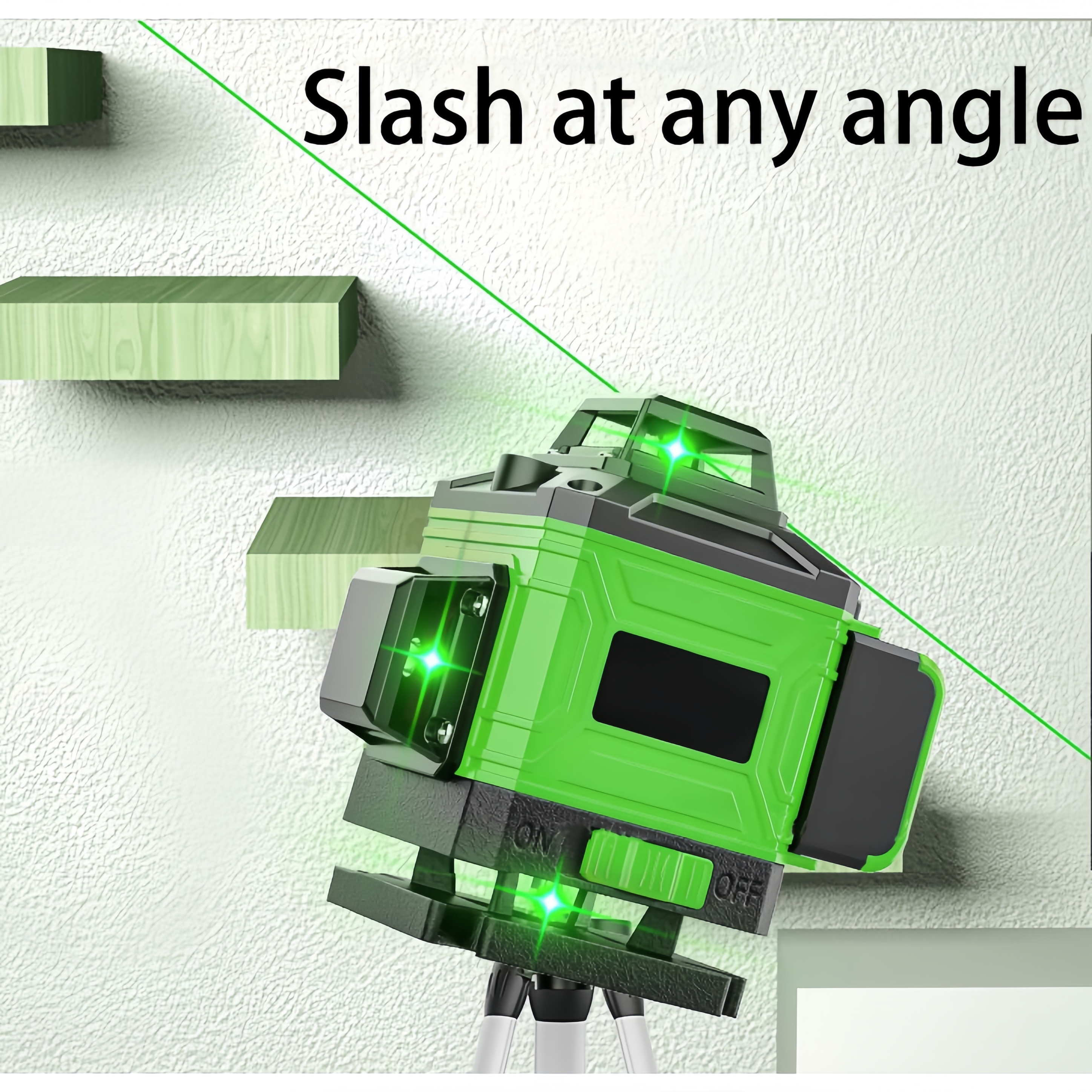 【COD】8/12Line 360° Rotating 3D/4D Green Laser Level: 12-Line Horizontal ...
