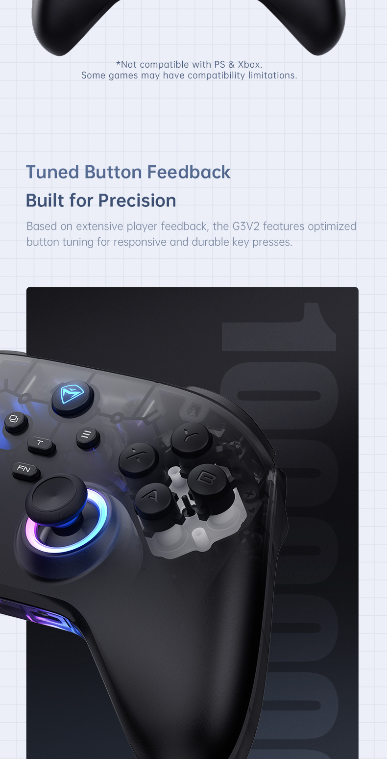 Machenike G3 V2 Tri-Mode Wireless Gaming Controller With Charging Dock ...