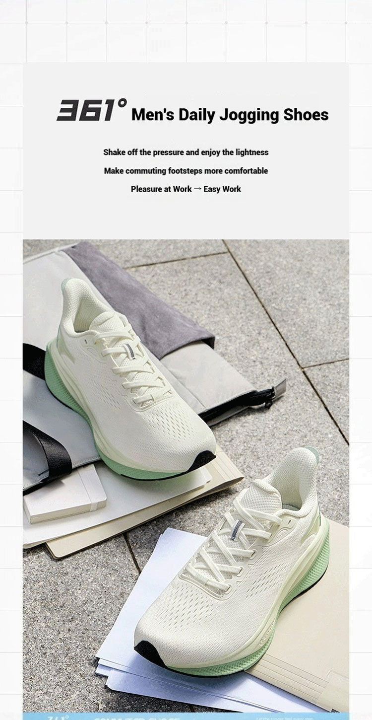 361 Degree Motan Men Running Shoes Soft Stable Elastic Breathable ...