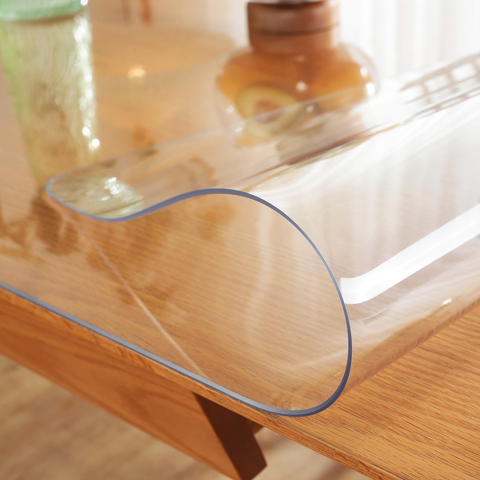 4/6/8/10/12 Seater 200% transparent 4mm PVC plastic table cover for ...