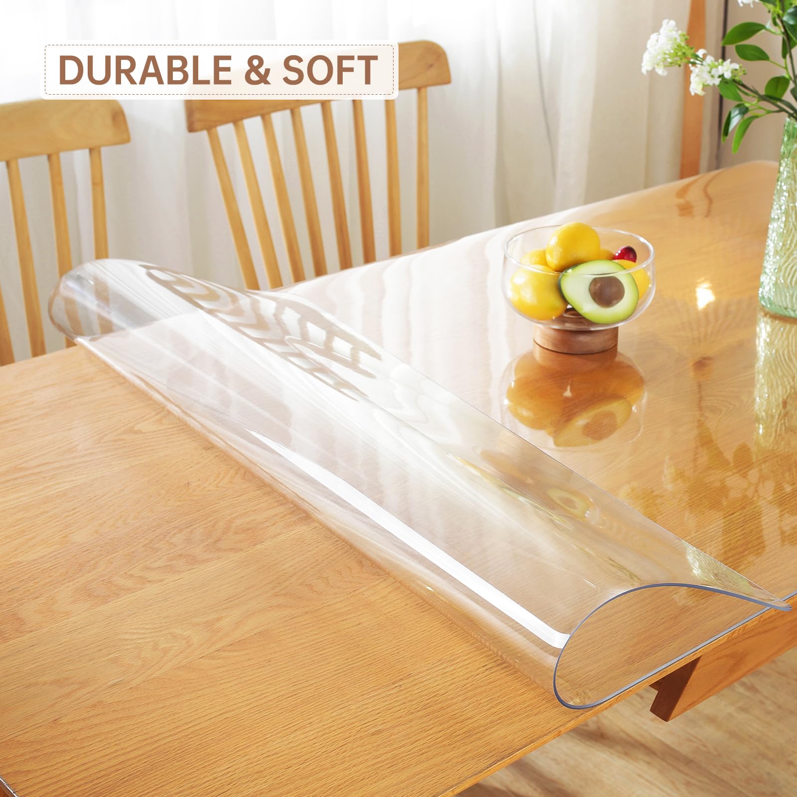 4/6/8/10/12 Seater 200% transparent 4mm PVC plastic table cover for ...