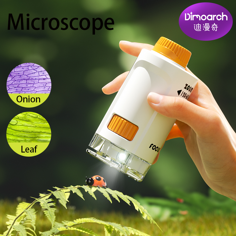 Dimoarch Mini Pocket Microscope Kit 60 To120x Portable Laboratory ...