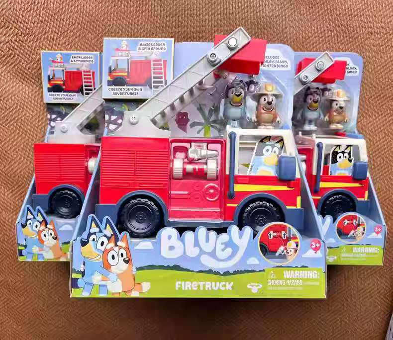 Bluey Fire Truck with Bluey Exclusive Firefighter Bingo and Bob Bilby ...