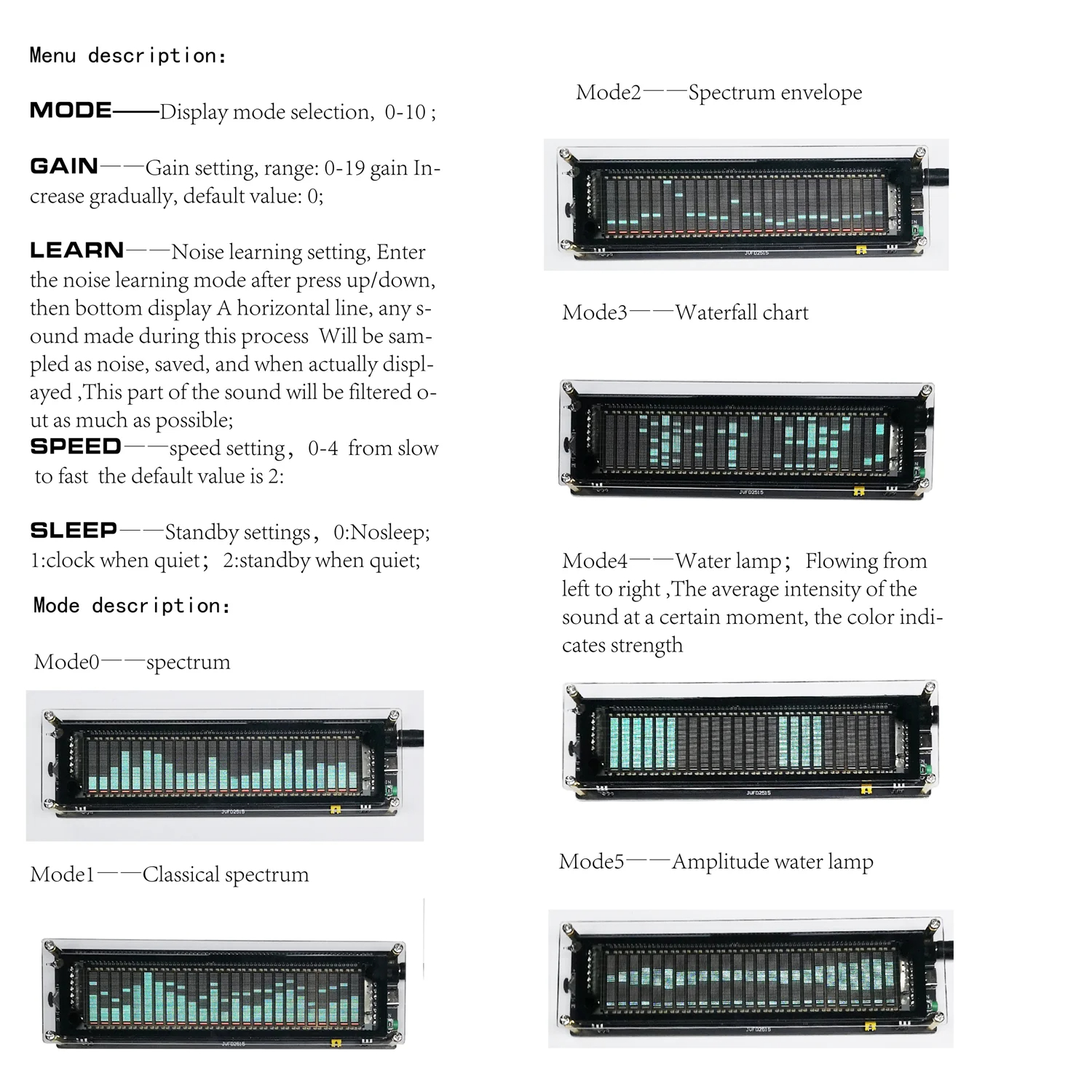 VFD Music Spectrum CLOCK Display Level Indicator rhythm Analyzer Audio ...