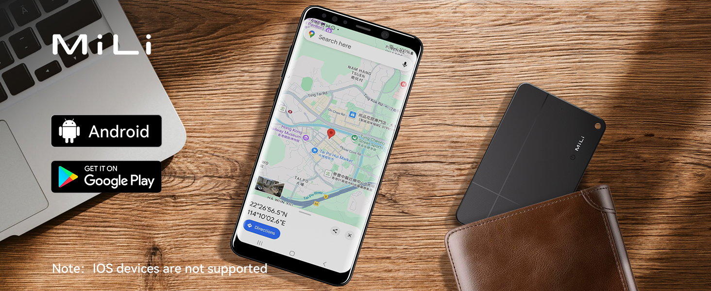 For Android MiLi MiCard Pro Smart Anti-Loss Card With Lost Mode NFC Function Supports Google ...