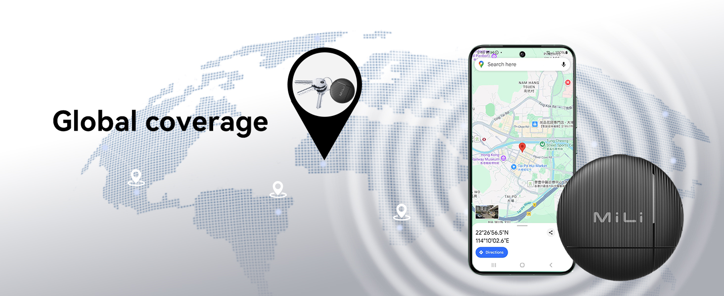 MiLi LiTag Mini - GPS Bluetooth Tracker, 【For Android】Global Item ...