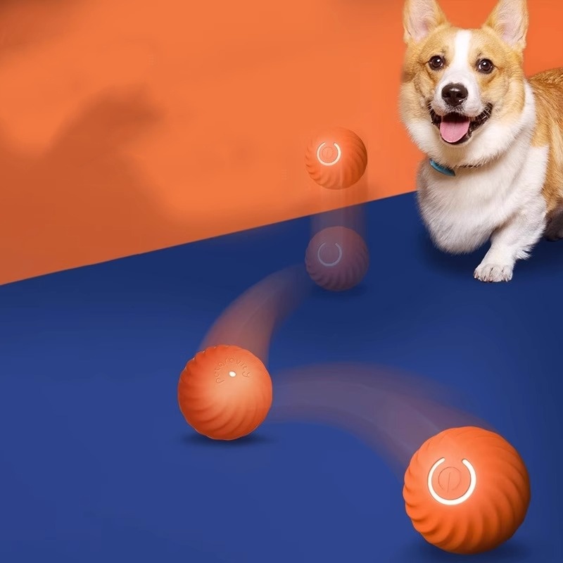 Dog Toy Smart Rolling Ball Automatic Toys for Dogs Training Self-moving ...