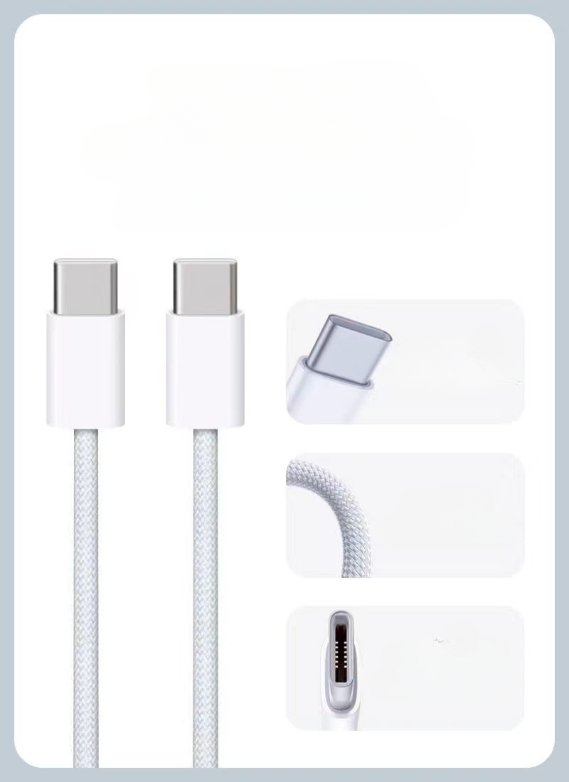 60w Braided Type-c Charging Cable for Iphone 15 Pro Max and Other ...