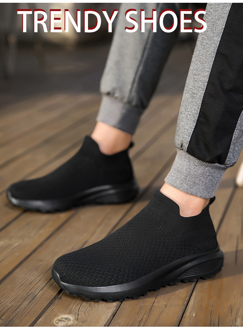 Men's sports casual shoes Wide foot shoes breathable mesh Thick Bottom ...