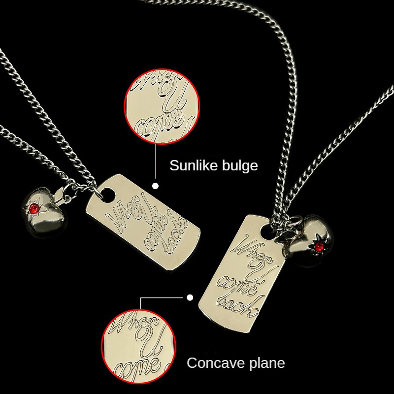 Love and deepspace Caleb Pendant Necklace Alloy Electroplated Choker ...