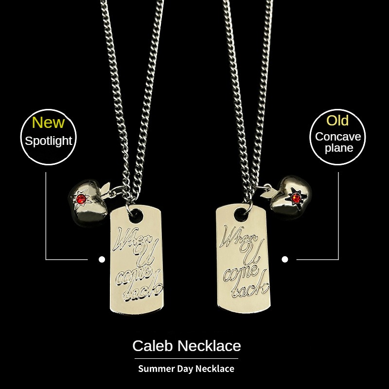 Love and deepspace Caleb Pendant Necklace Alloy Electroplated Choker ...