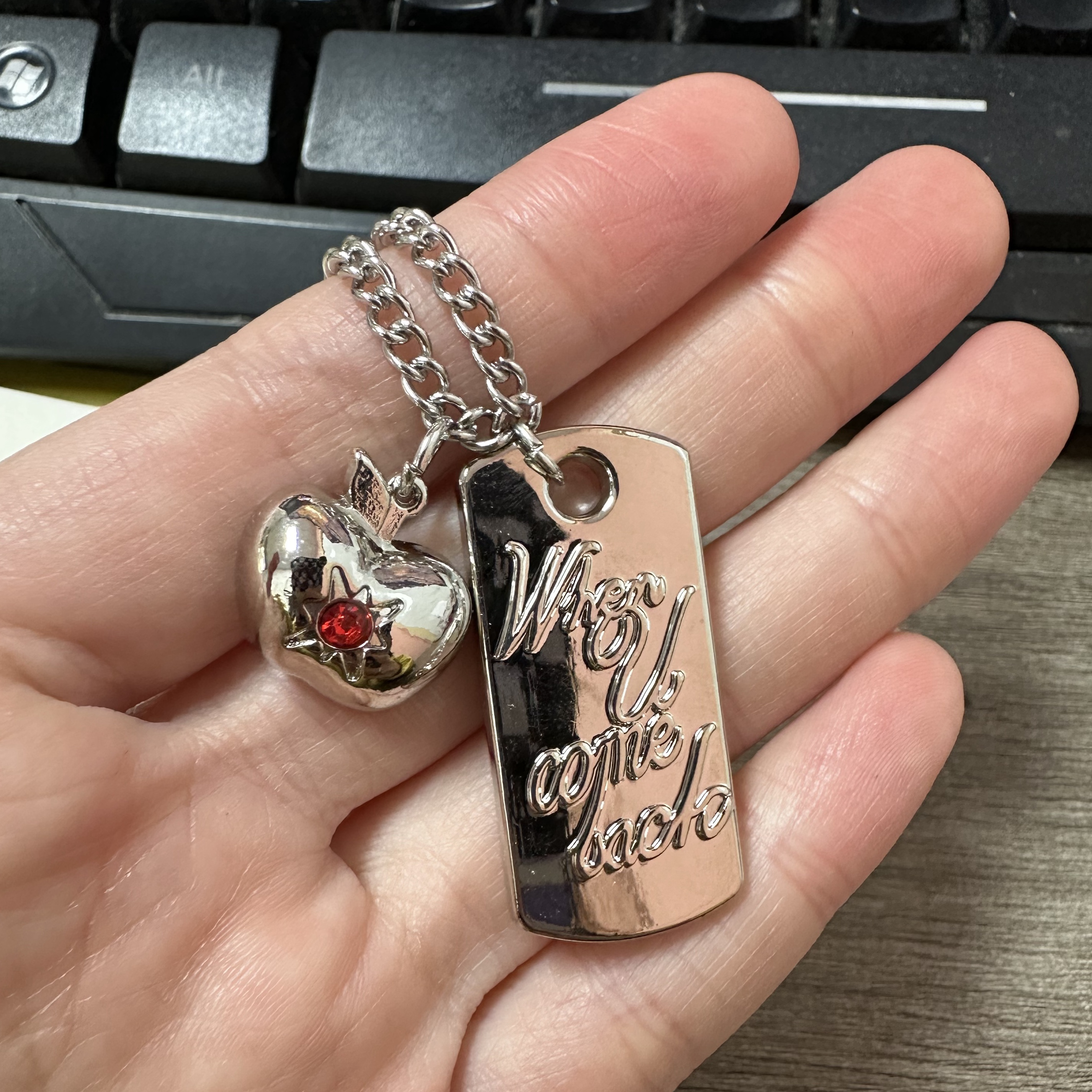 Love and deepspace Caleb Pendant Necklace Alloy Electroplated Choker ...