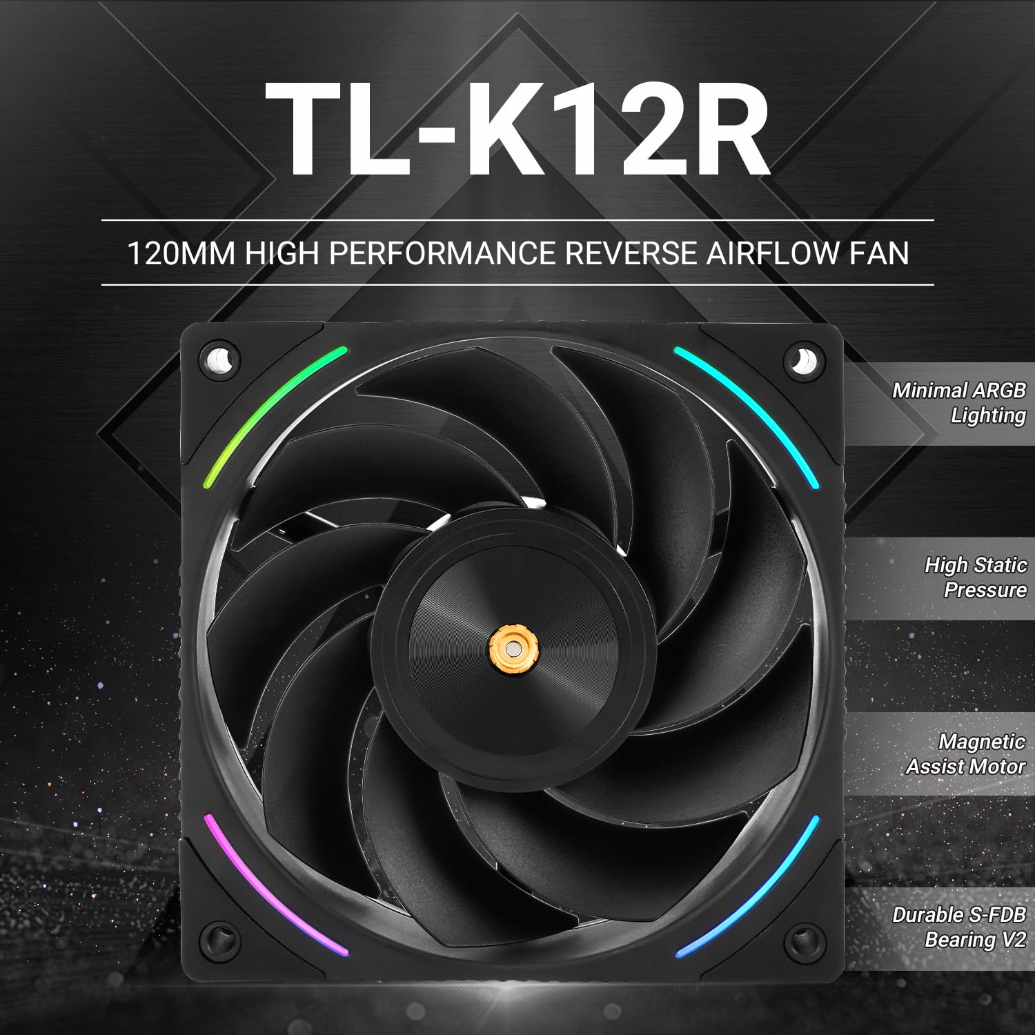 Thermalright TL-K12RW 120mm Reverse Fan CPU Cooler Fan 2150RPM Speed ...