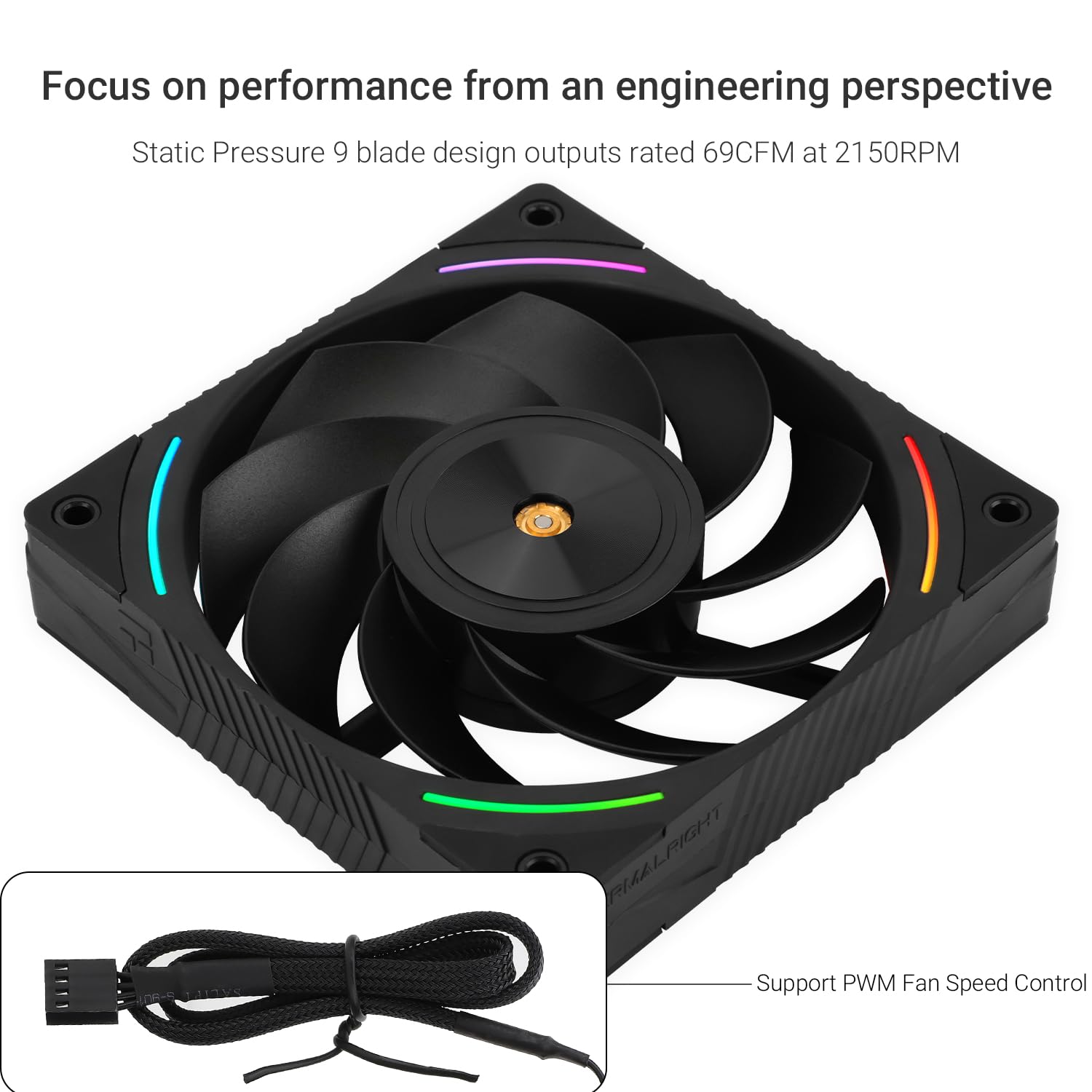 Thermalright TL-K12RW 120mm Reverse Fan CPU Cooler Fan 2150RPM Speed ...