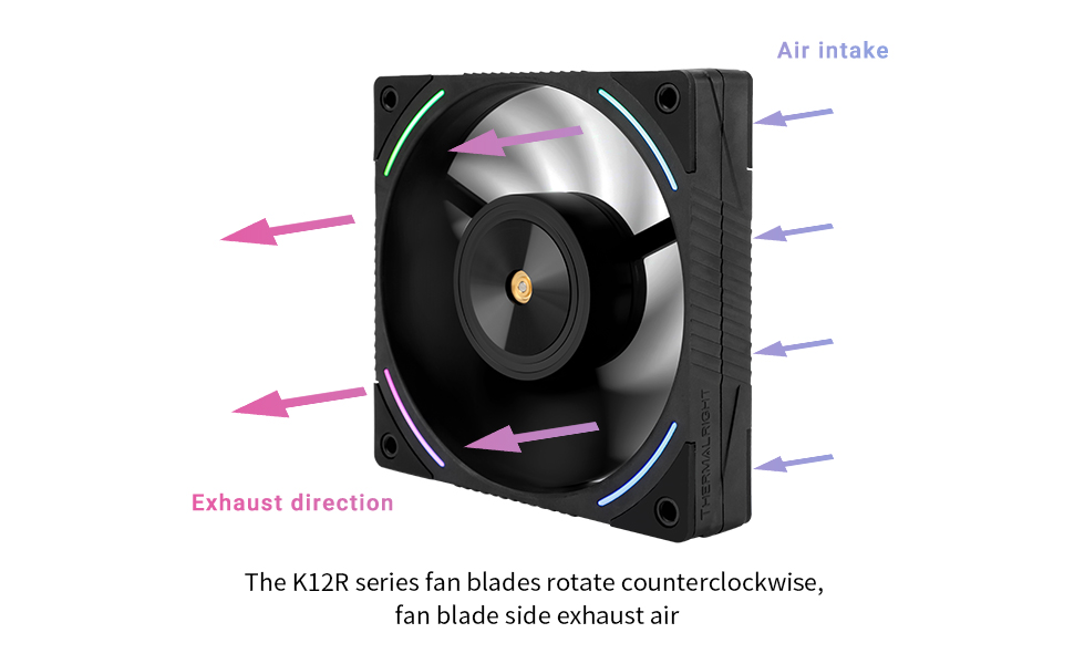 Thermalright TL-K12RW 120mm Reverse Fan CPU Cooler Fan 2150RPM Speed ...