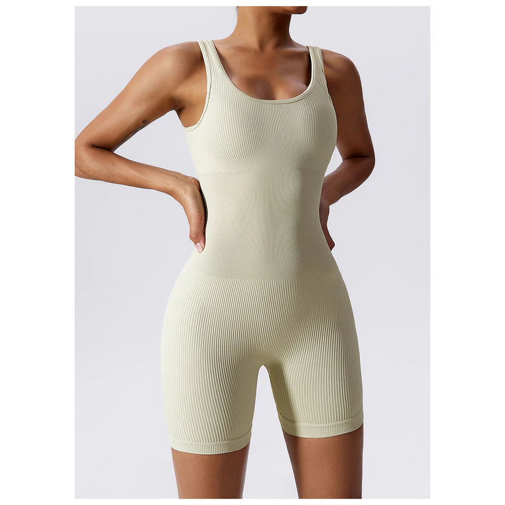 Zero transparency high elasticity thread one-piece yoga suit vest yoga ...