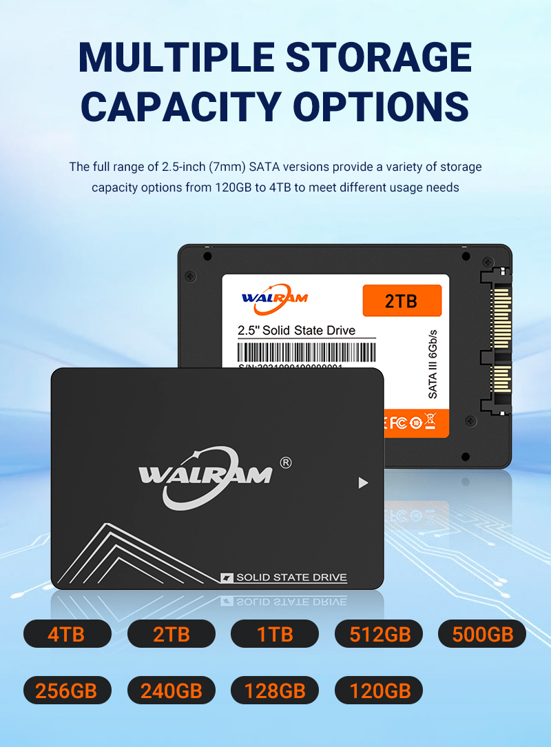 Walram 2.5 Sata3.0 SSD 120GB 128GB 240GB 256GB 512GB Internal Solid ...