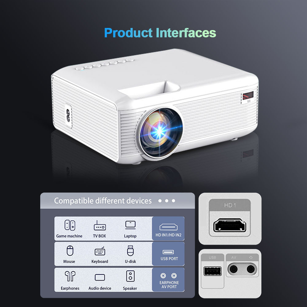 Fintex T30 Electric Focus Projector LCD 12500 lumens 4K 300 Inch ...