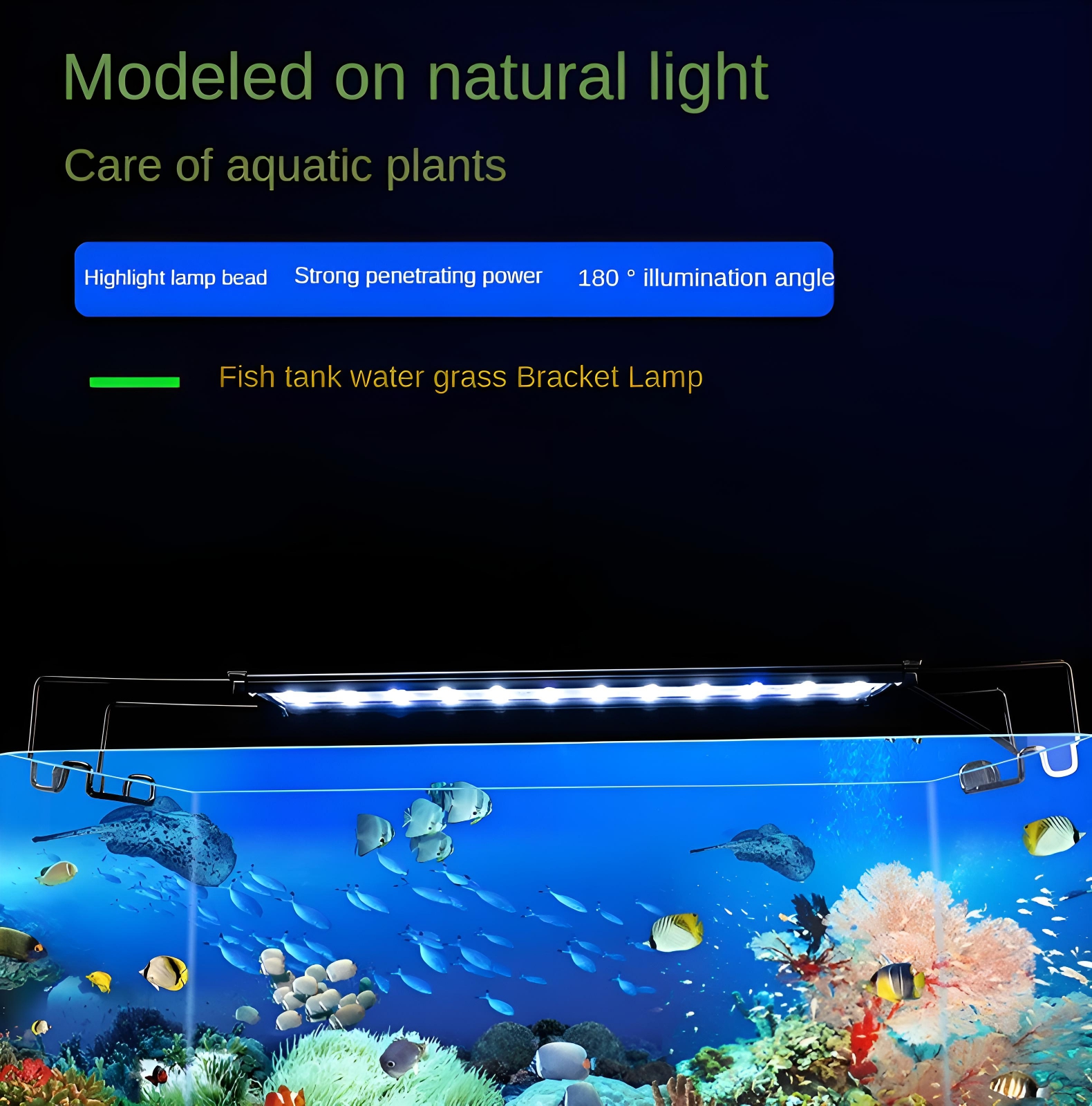 Fish tank light LED Aquarium Light with RGB, Timer, 5 Brightness & 180 ...