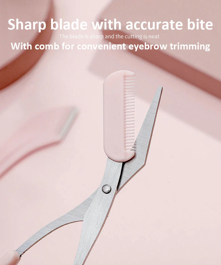 Pink 3 Piece Eyebrow Razor Set Stainless Steel Build Guarantees High ...