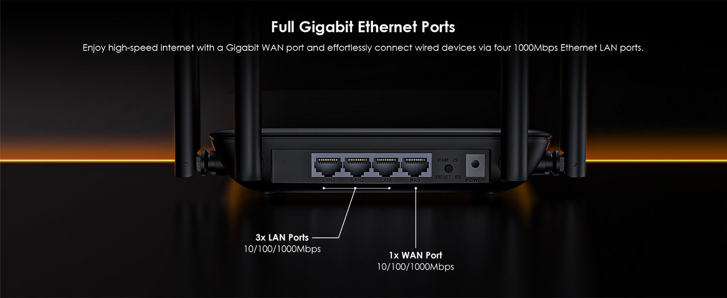 WAVLINK BE3600 Wi-Fi 7 Router, Dual Band Gaming Router with MLO, 4096 ...