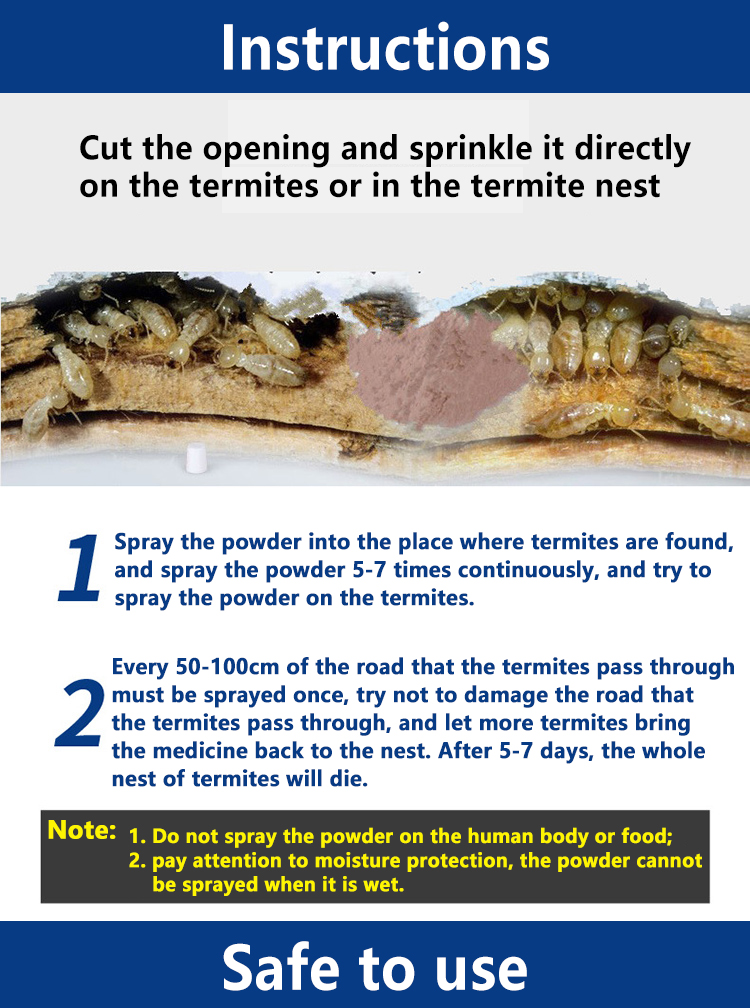 One infected whole nest died termite powder killer 50g anay pest ...