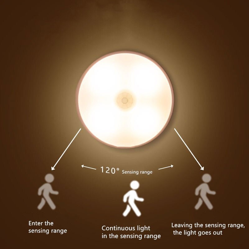 Stick Tap Push Lamp Night Light USB Rechargeable Stick-on Push Light ...