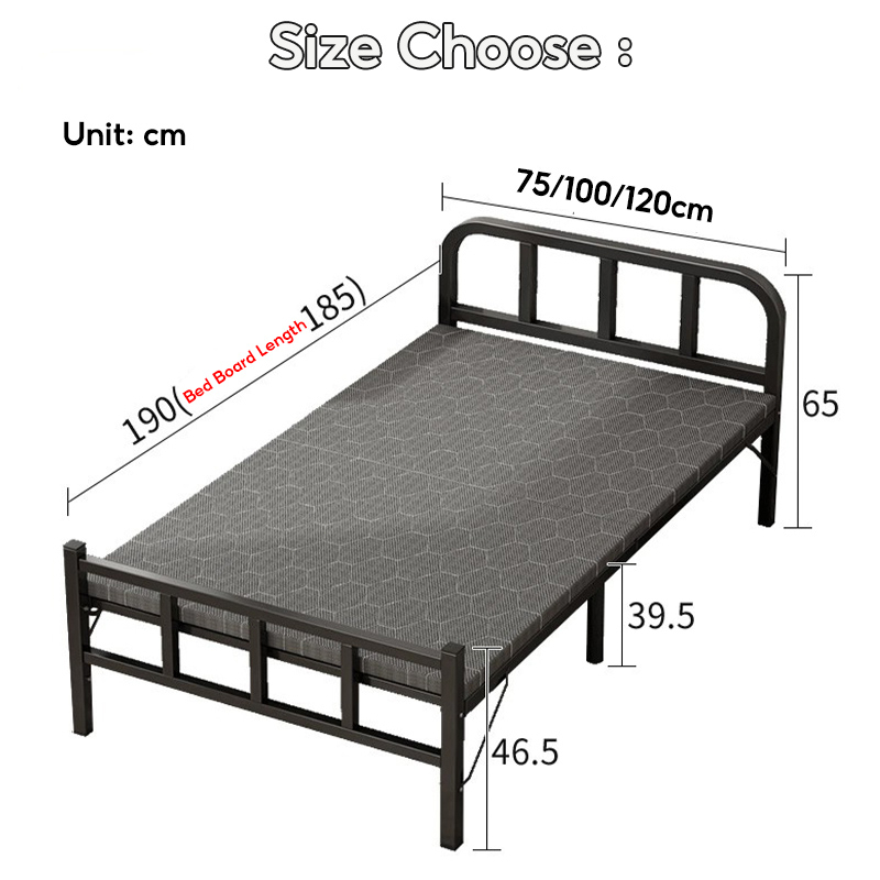 [COD]⚡Metal Foldable Bed Double/Single Folding Bed Metal Foldable Bed ...